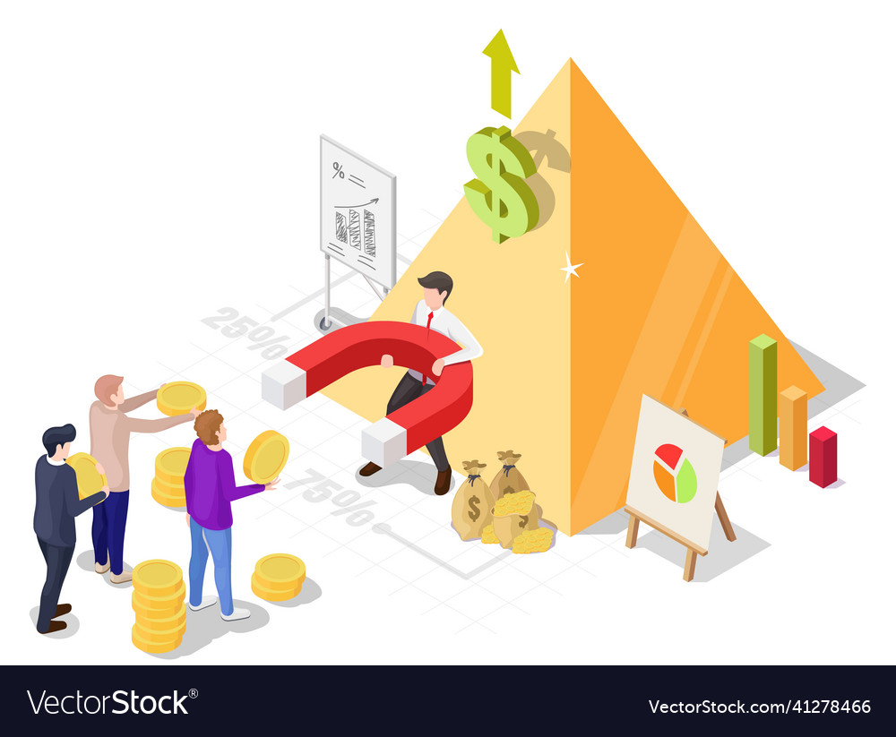 Ponzi scheme financial pyramid fraud investment Vector Image Ponzi scheme financial pyramid fraud investment Vector Image