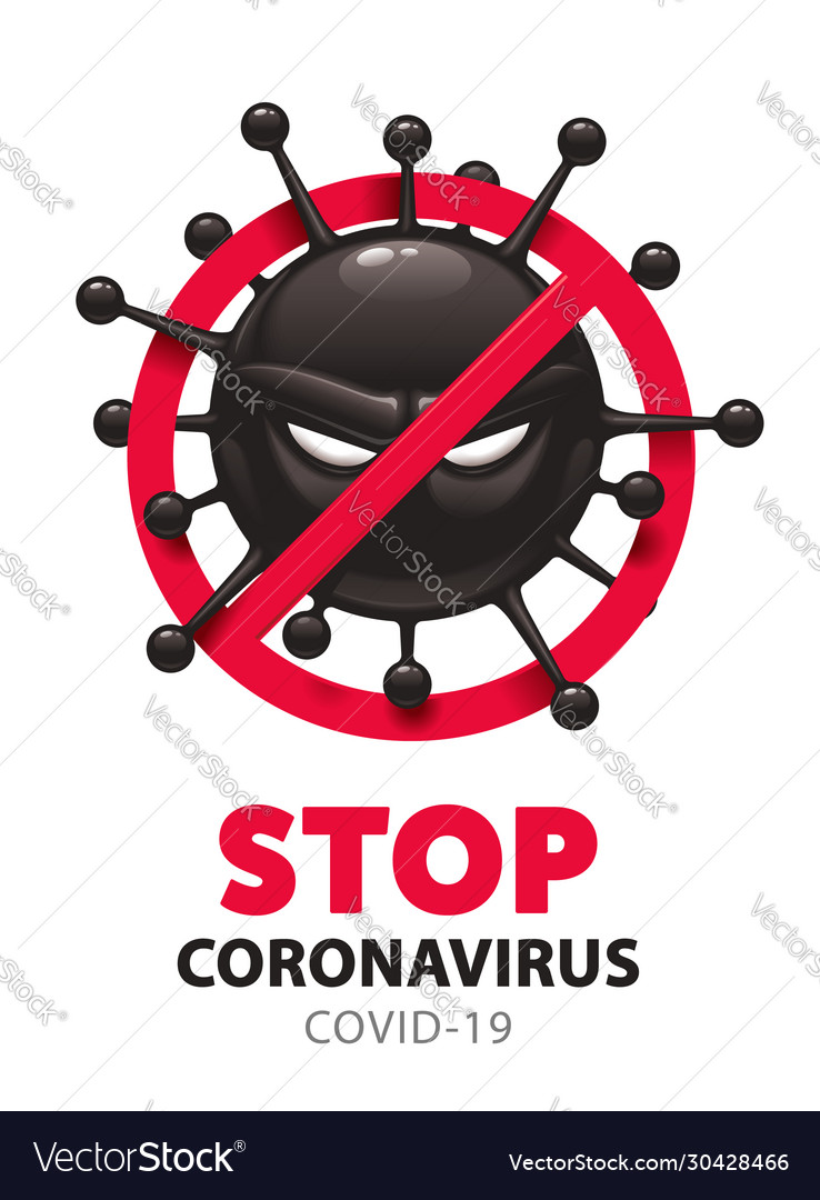 Stop coronavirus poster Royalty Free Vector Image