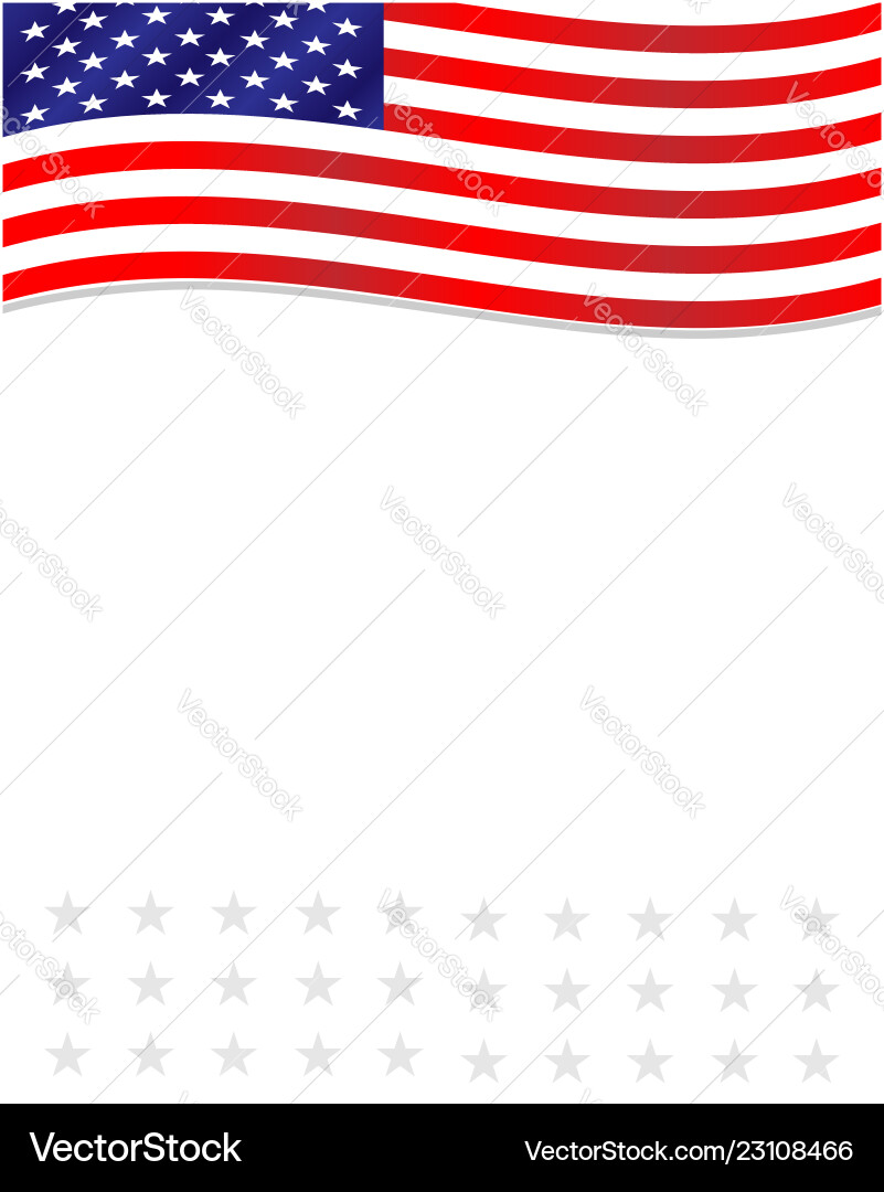 United states flag frame background cover Vector Image