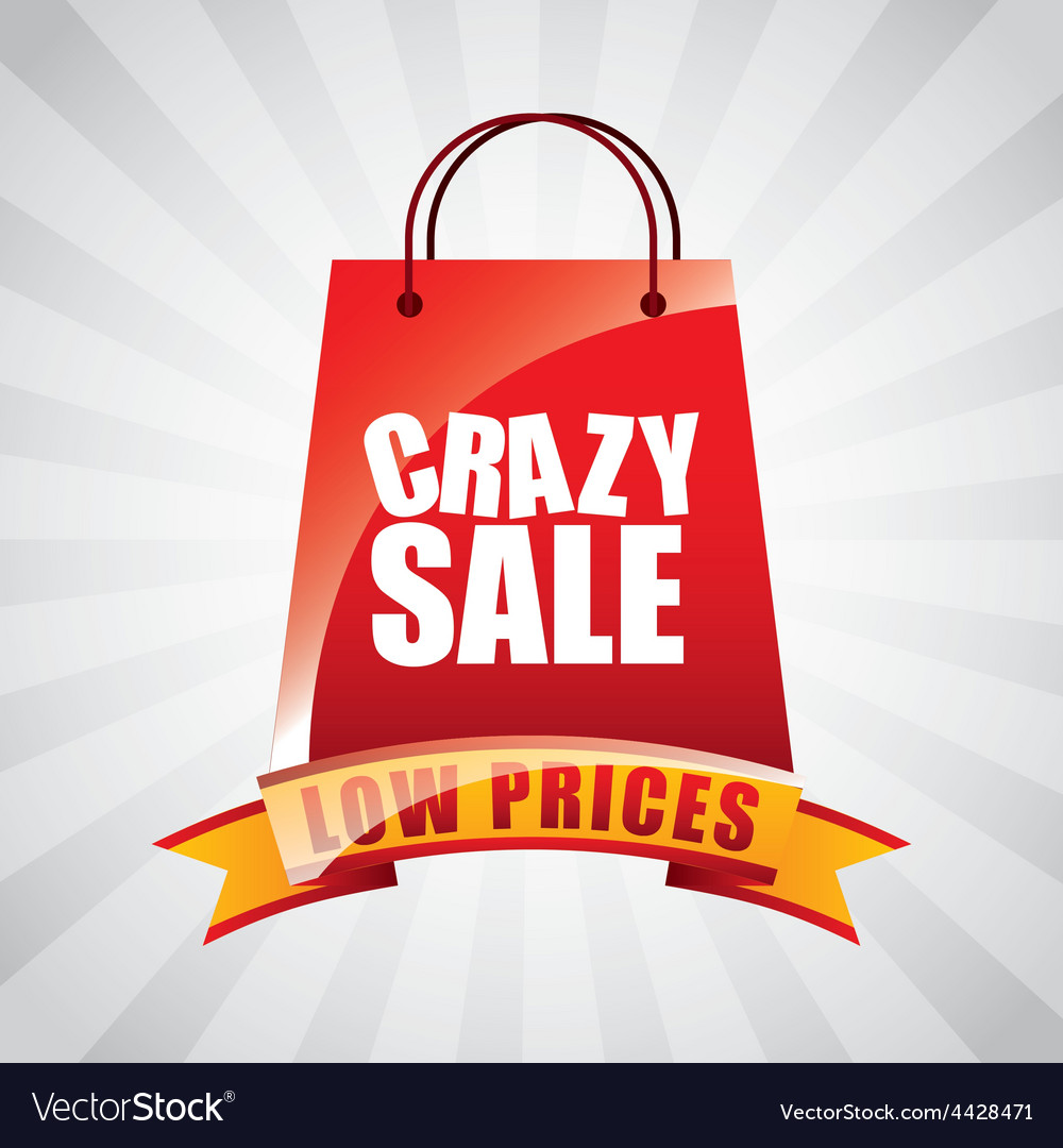 Crazy Sale Royalty Free Vector Image Vectorstock