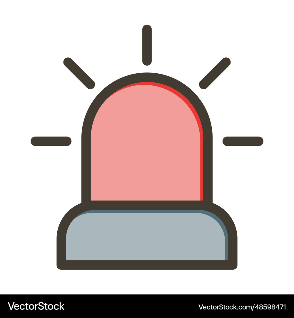 Emergency thick line filled colors for personal Vector Image