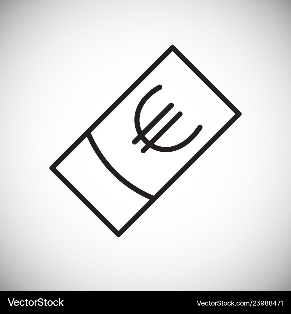 Euro line icon on white background for graphic Vector Image