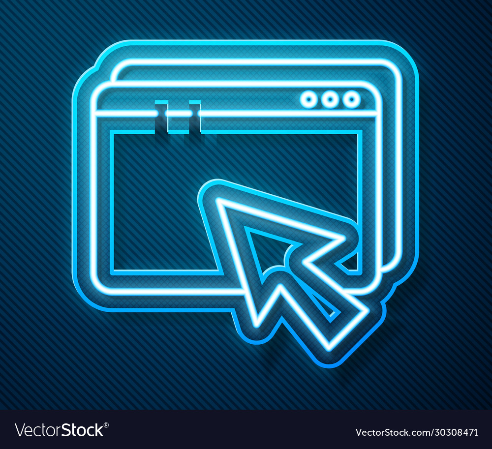 Glowing neon line web design and development Vector Image
