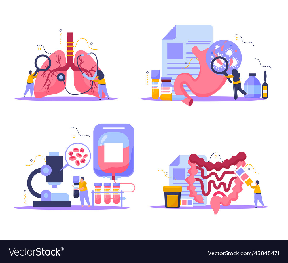 Health Checkup Concept Icons Set Royalty Free Vector Image