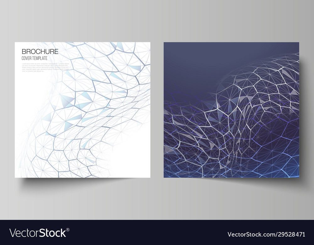 Layout two square format covers design Royalty Free Vector