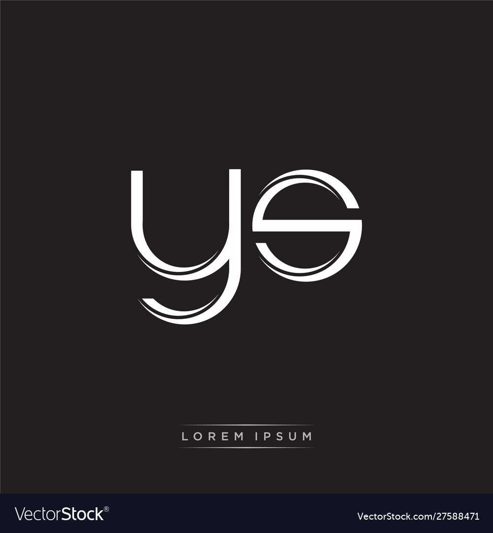 Ys initial letter split lowercase logo modern Vector Image