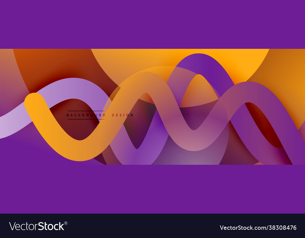Abstract gradient background with wave line Vector Image