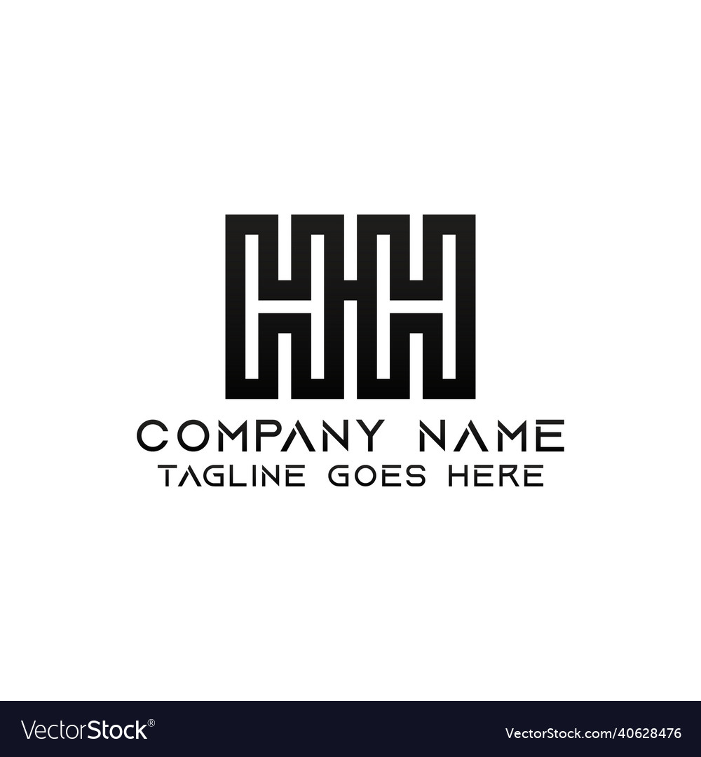 Letter hh logo design template Royalty Free Vector Image