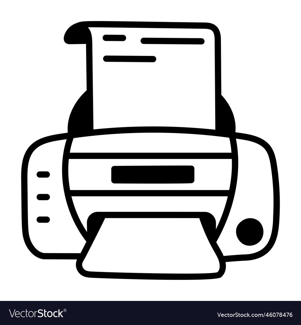 Paper printer Royalty Free Vector Image - VectorStock