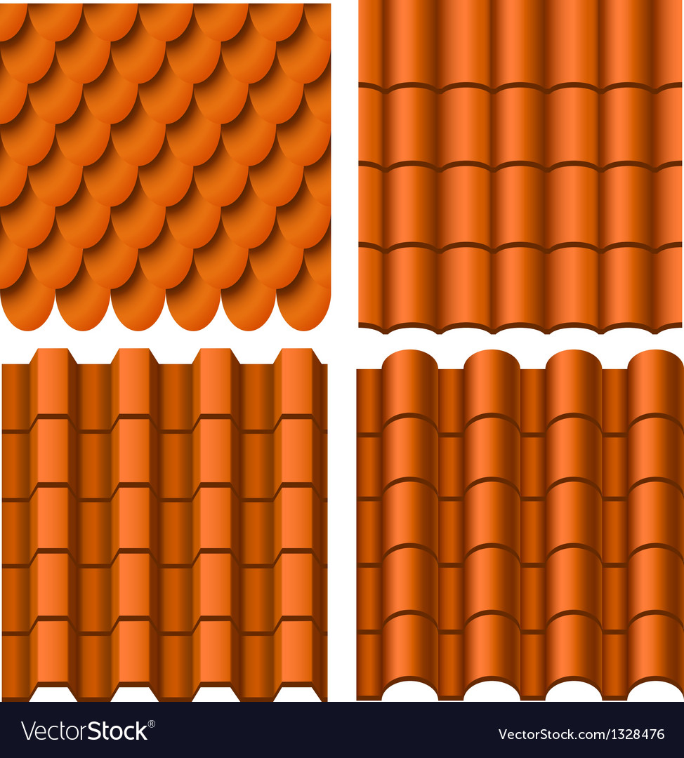 Roof pattern set Royalty Free Vector Image - VectorStock