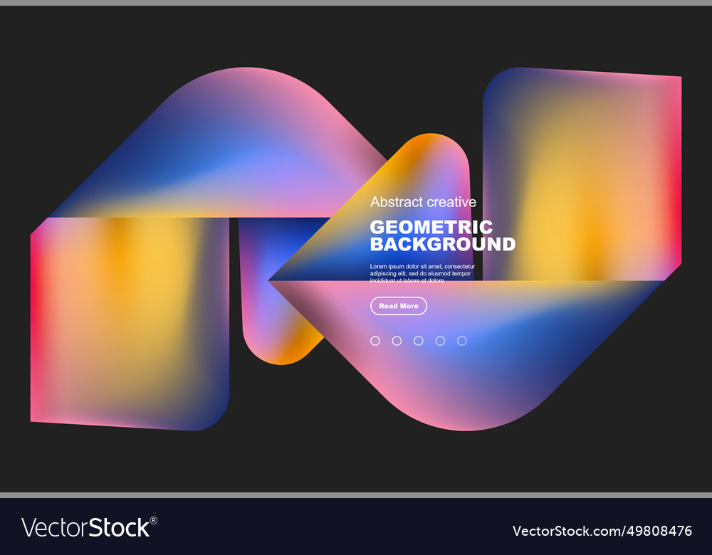 Square and triangle design with fluid gradients Vector Image