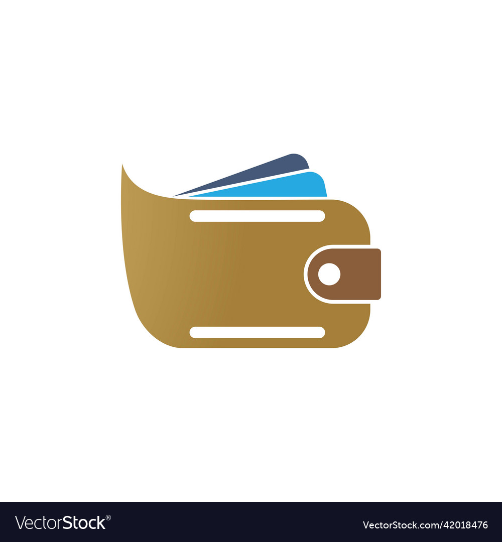 Wallet logo Royalty Free Vector Image - VectorStock