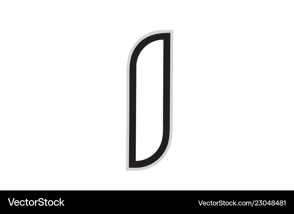 1 black and white number logo icon design Vector Image