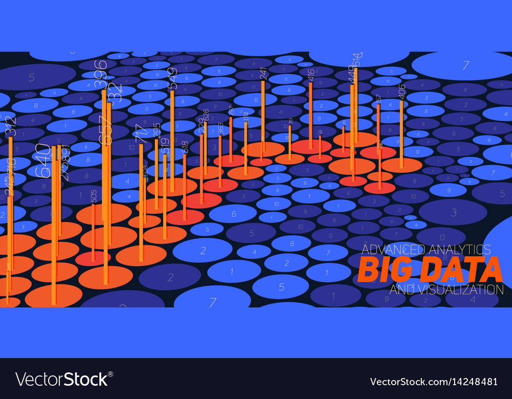 Abstract 3d Big Data Visualization Royalty Free Vector Image