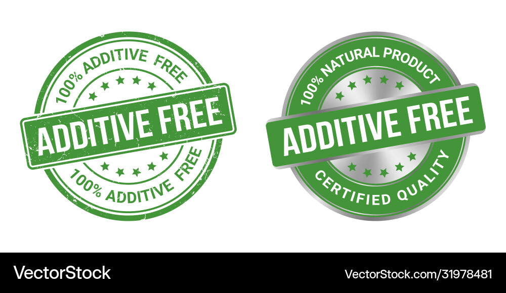 Additive free grunge stamp and label Royalty Free Vector