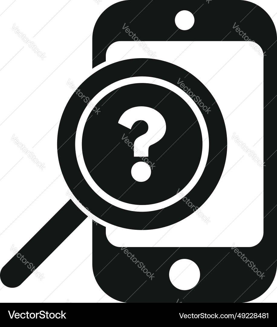 Anonymous phone search icon simple person Vector Image