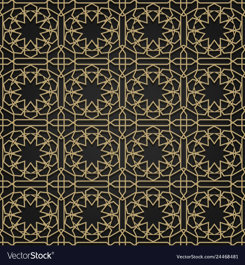 Arabesque pattern square background design Vector Image