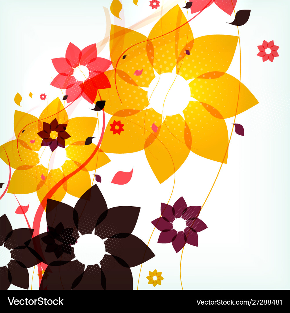 Autumn floral nature fall background modern Vector Image