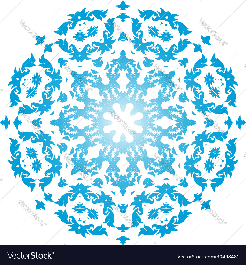 Circle snowflake Royalty Free Vector Image - VectorStock