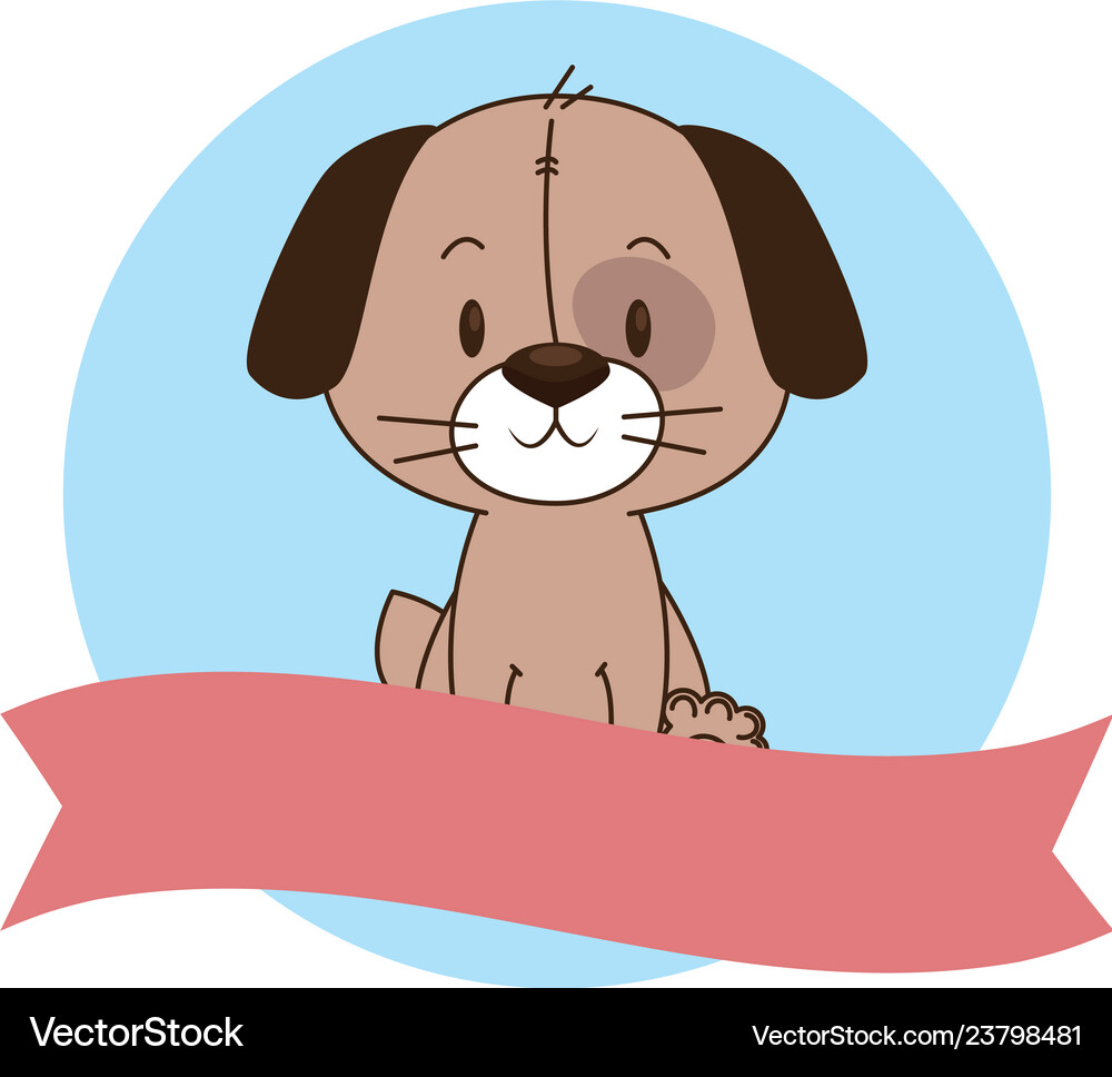 Cute little dog character Royalty Free Vector Image