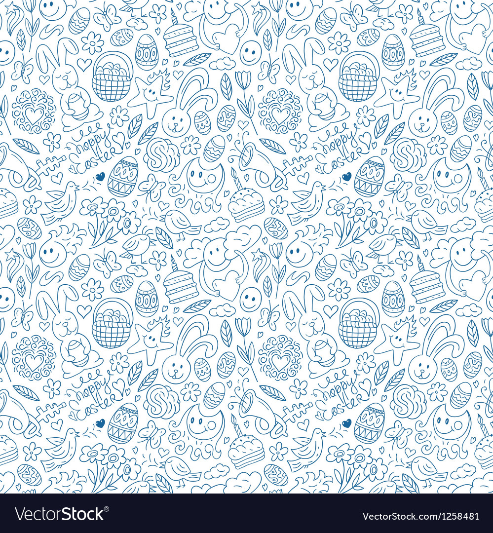 Easter - seamless pattern Royalty Free Vector Image