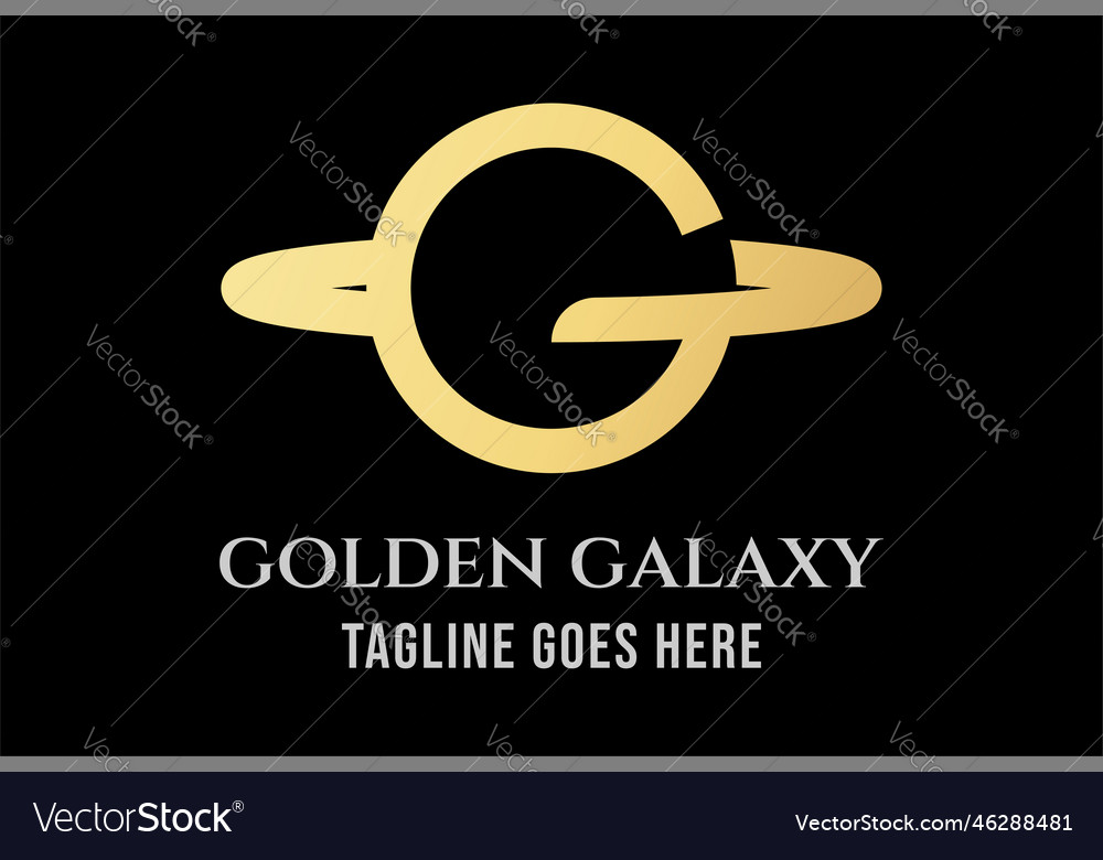 Elegant luxury initial letter g for golden galaxy Vector Image Elegant luxury initial letter g for golden galaxy Vector Image