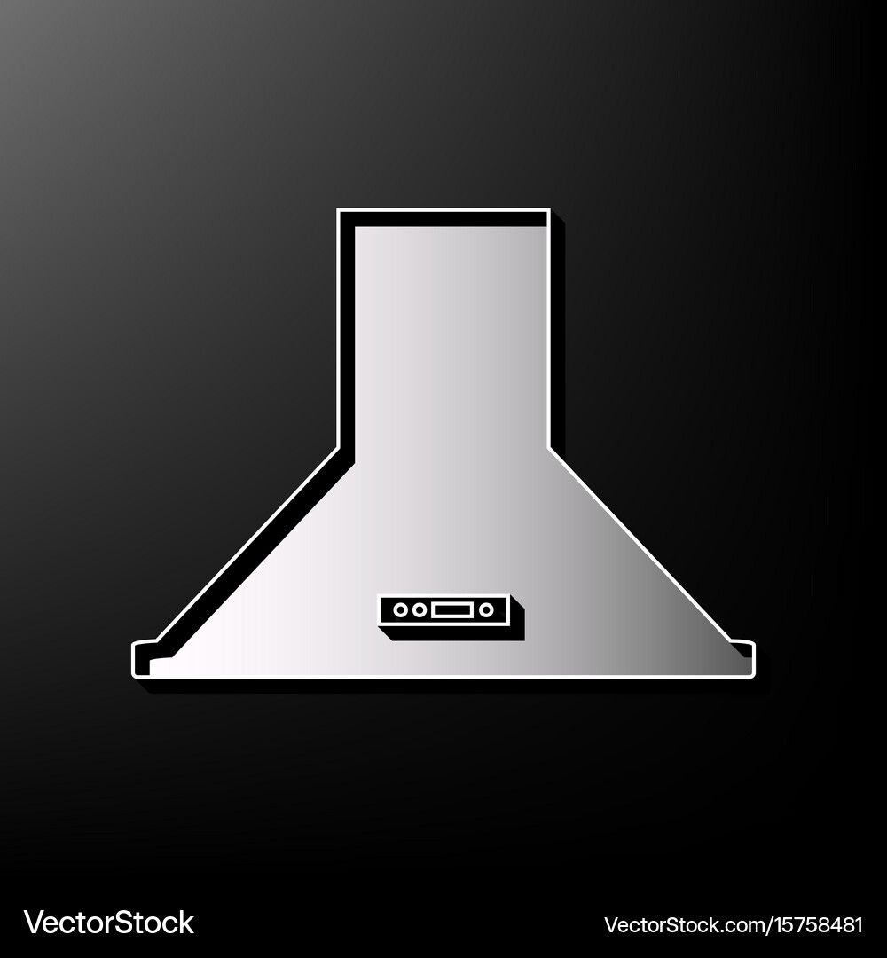 Exhaust hood kitchen ventilation sign Royalty Free Vector