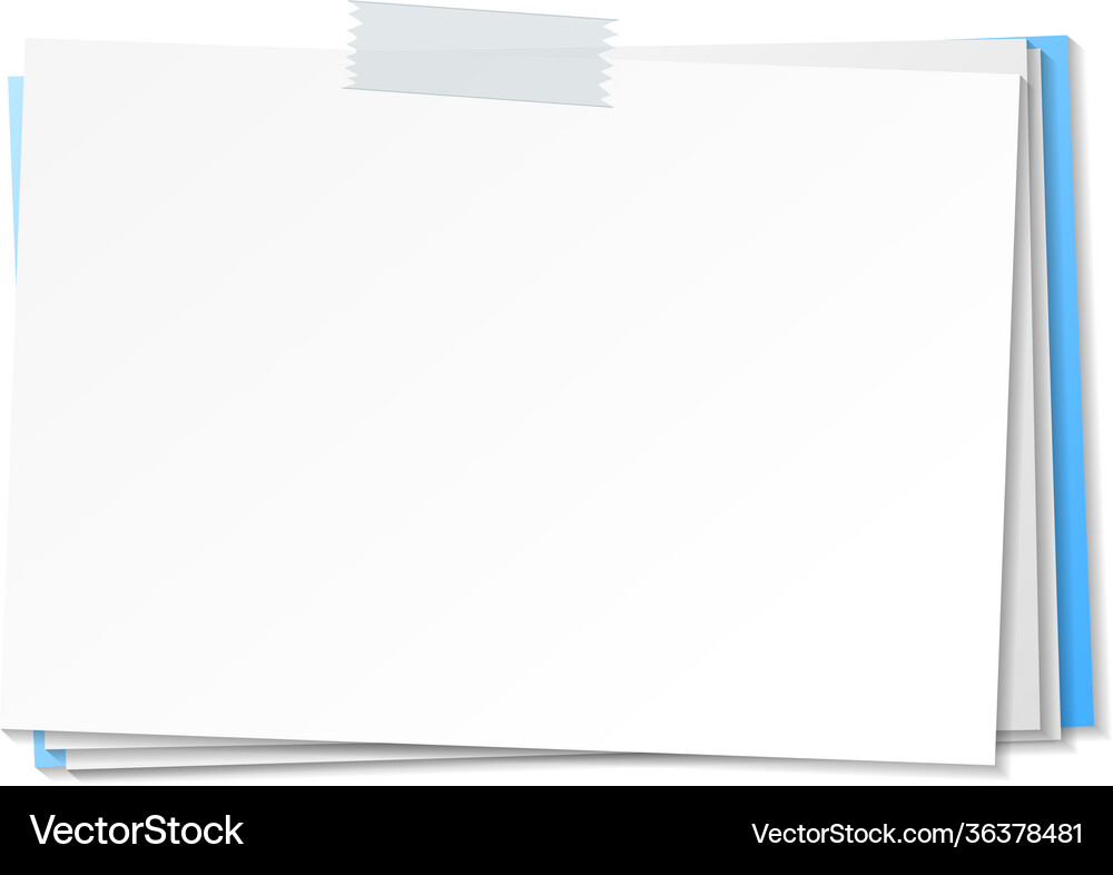 Paper Note with Tape - Template Royalty Free Vector Image