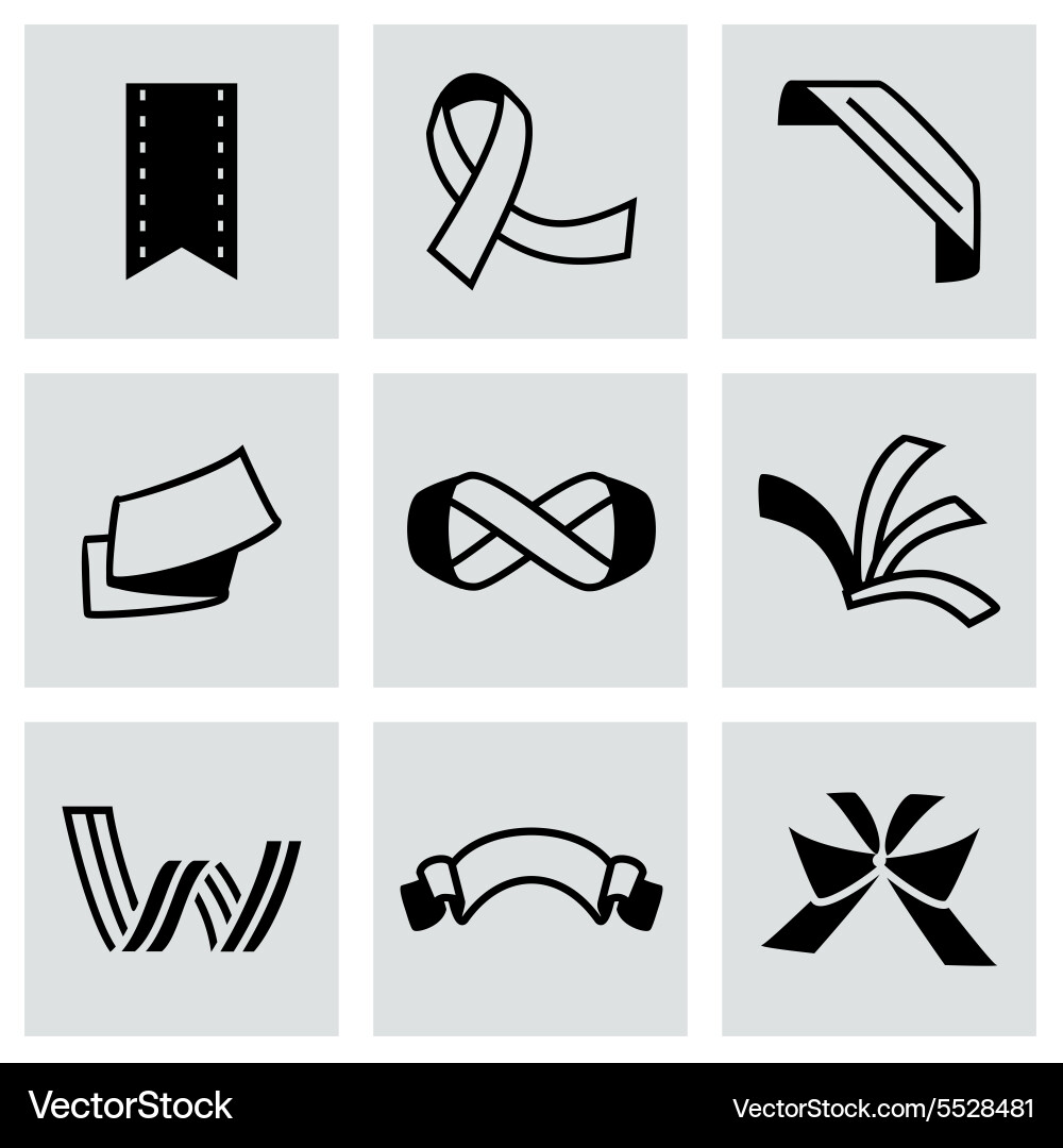 Ribbon icon set Royalty Free Vector Image - VectorStock