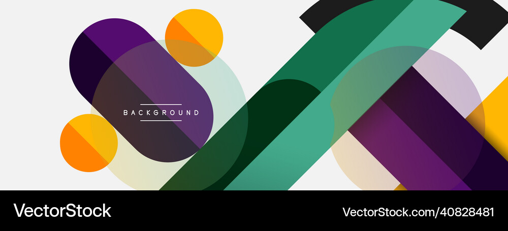 Round geometric shapes lines and circles Vector Image