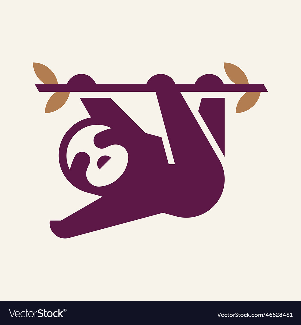 Sloth logo Royalty Free Vector Image - VectorStock