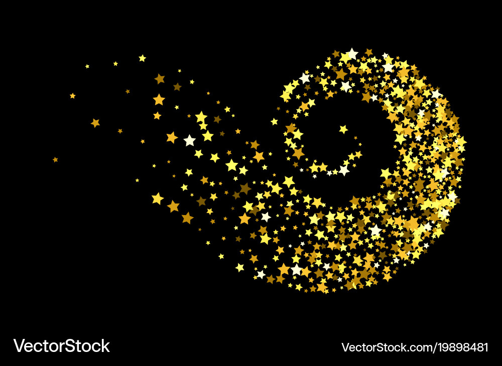 Stars twisted in swirl or vortex Royalty Free Vector Image