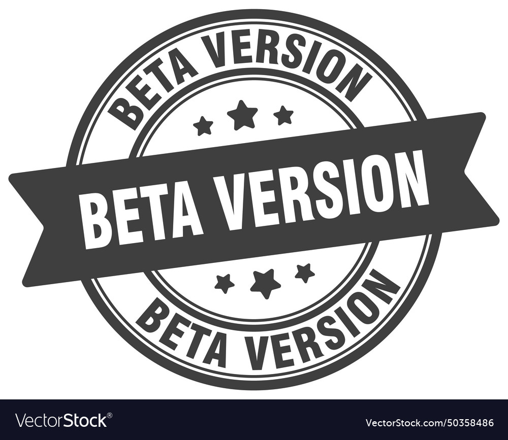 Beta version stamp label Royalty Free Vector Image