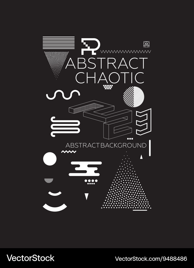 Chaotic abstract background Royalty Free Vector Image