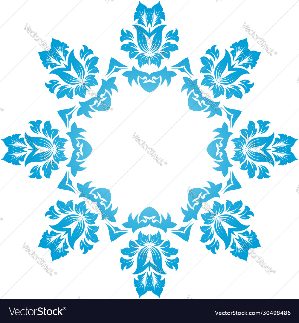 Circle snowflake Royalty Free Vector Image - VectorStock