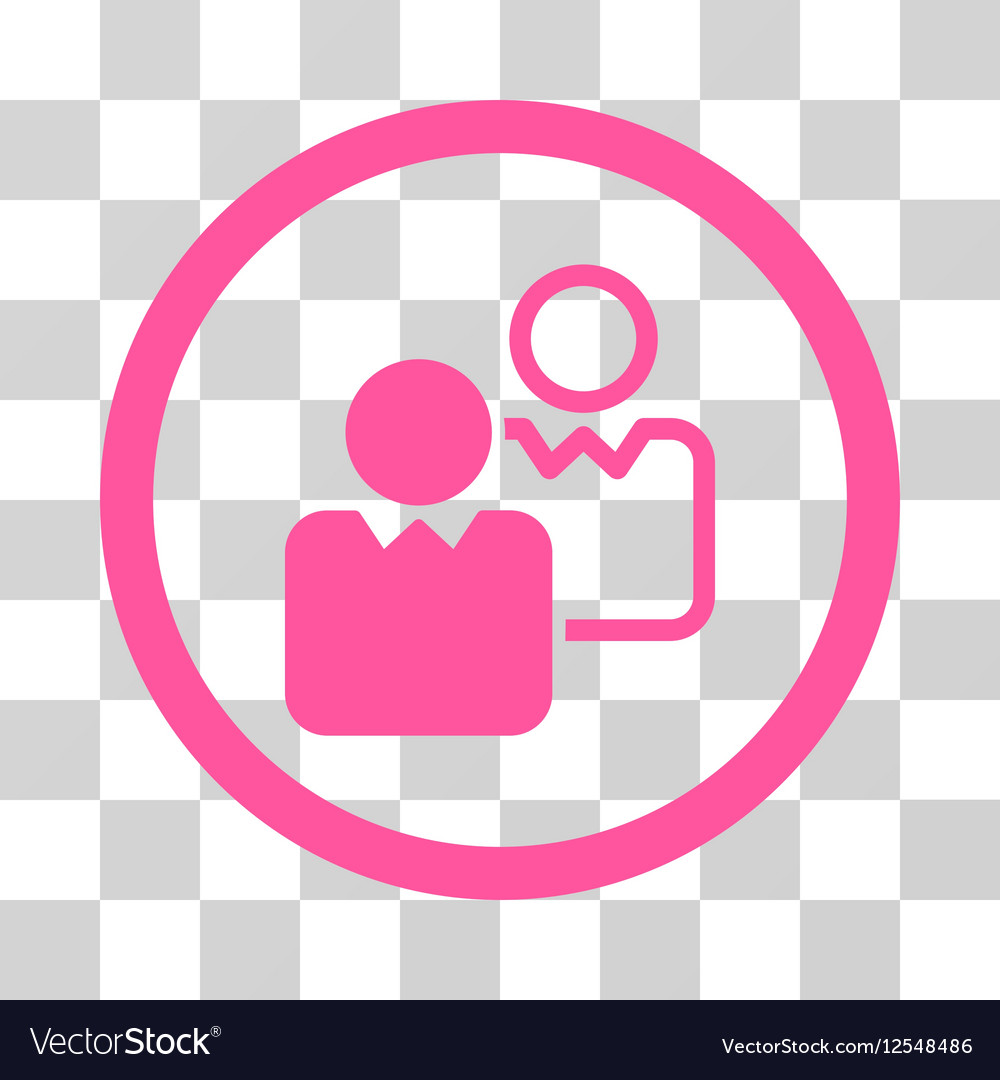 Clients flat rounded icon Royalty Free Vector Image