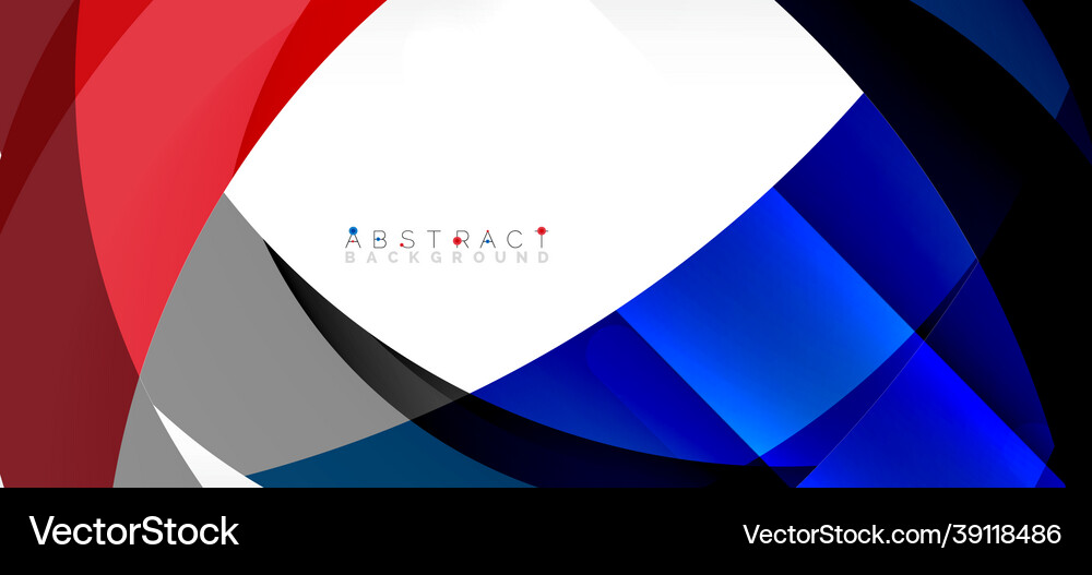 Color circle shapes minimal geometric background Vector Image