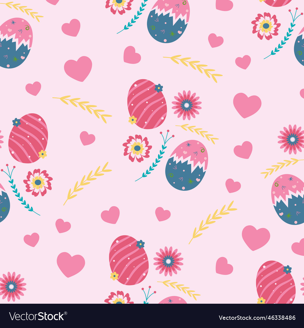 Easter egg floral pattern Royalty Free Vector Image