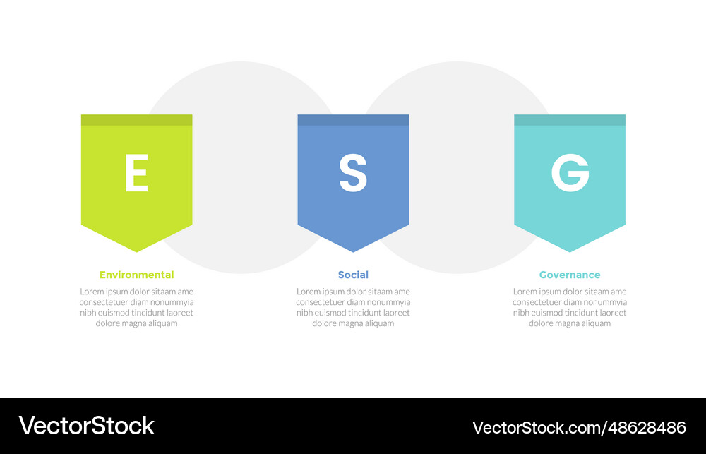 Esg environmental social governance infographics Vector Image