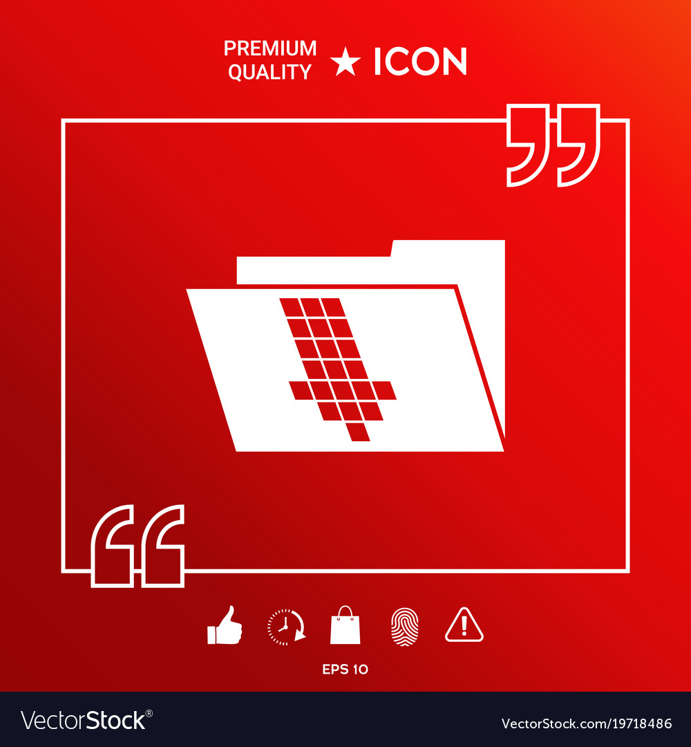 Folder down arrow icon Royalty Free Vector Image