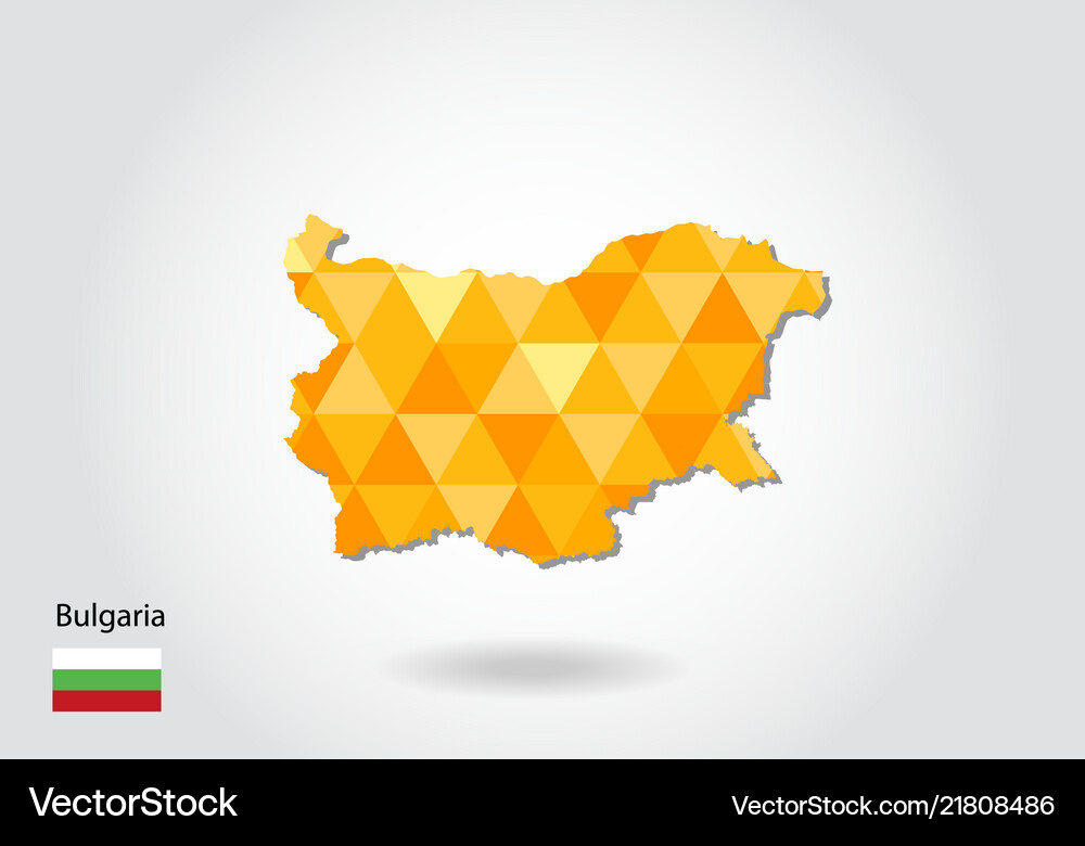 Geometric polygonal style map of bulgaria low Vector Image