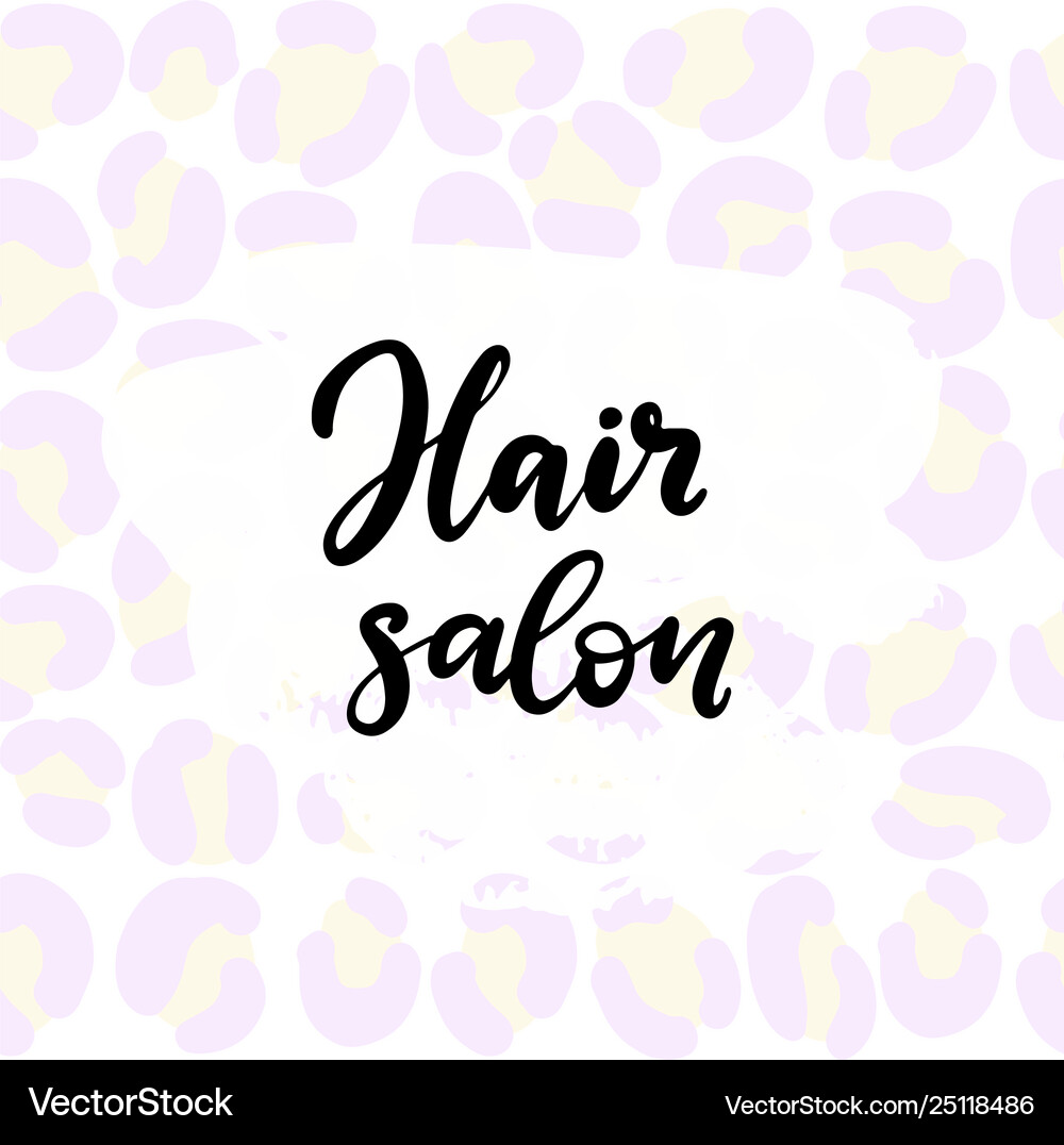 Hair salon lettering Royalty Free Vector Image