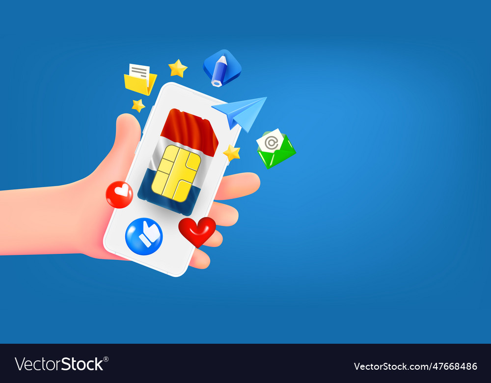 Man holding smartphone with france mobile Vector Image
