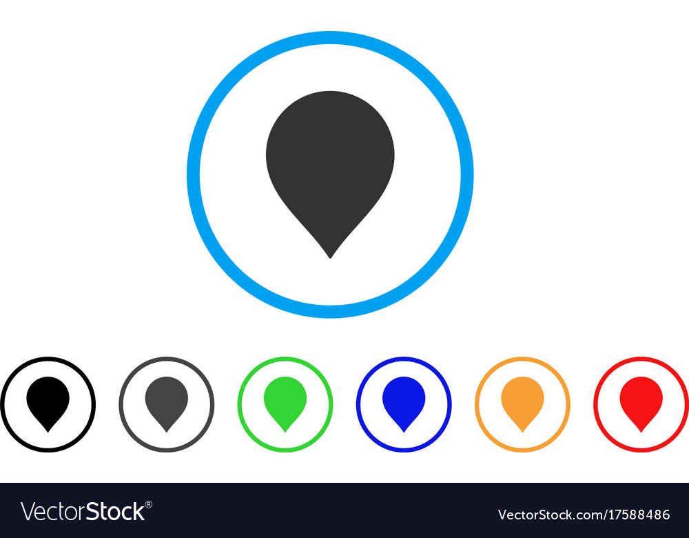 Map marker rounded icon Royalty Free Vector Image