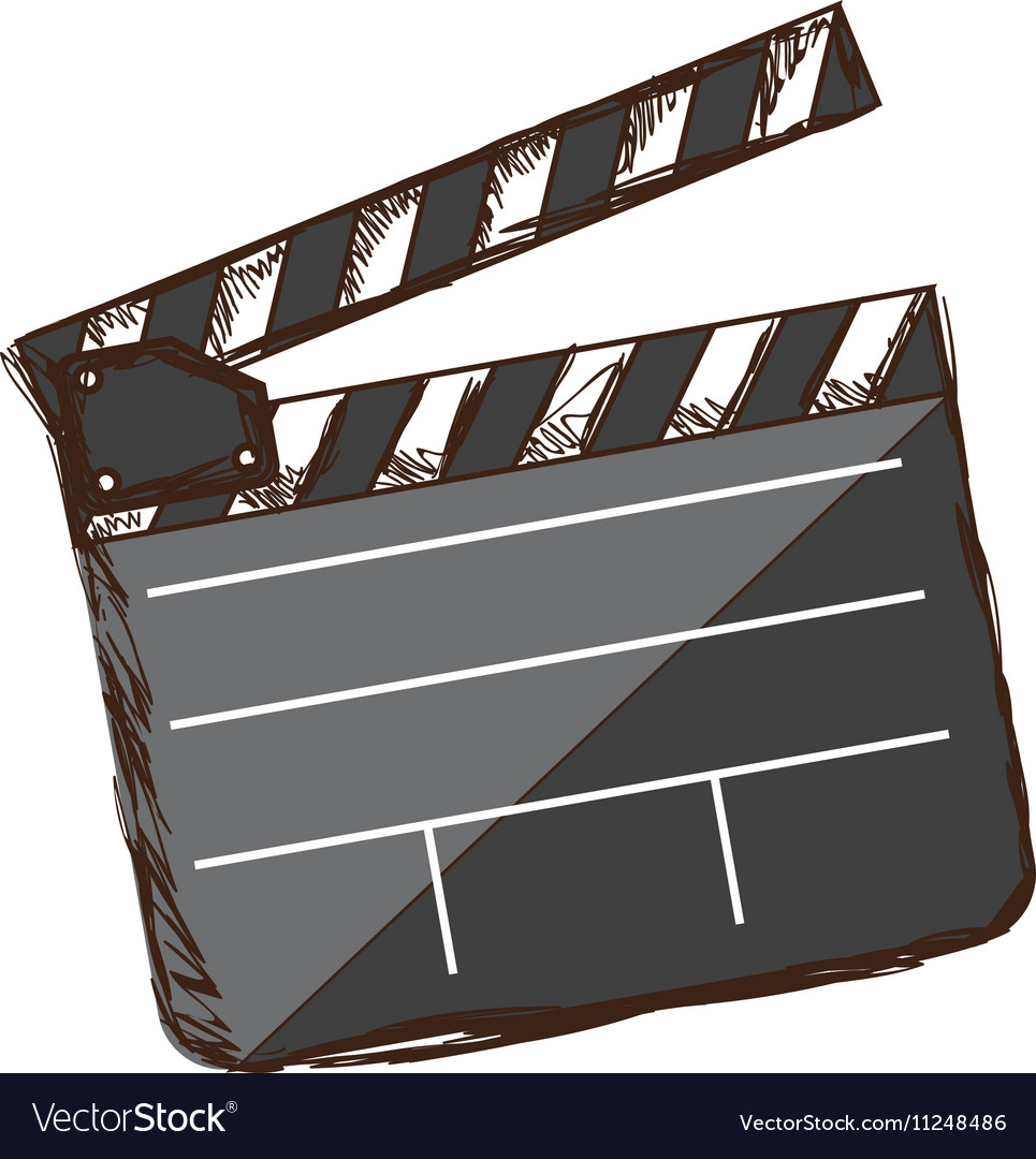 Open clapperboard icon image Royalty Free Vector Image