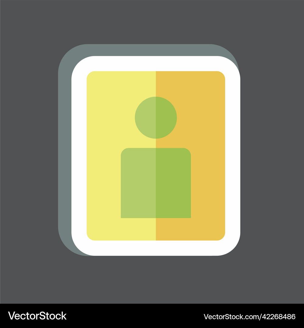 Sticker portrait suitable for photo editing Vector Image