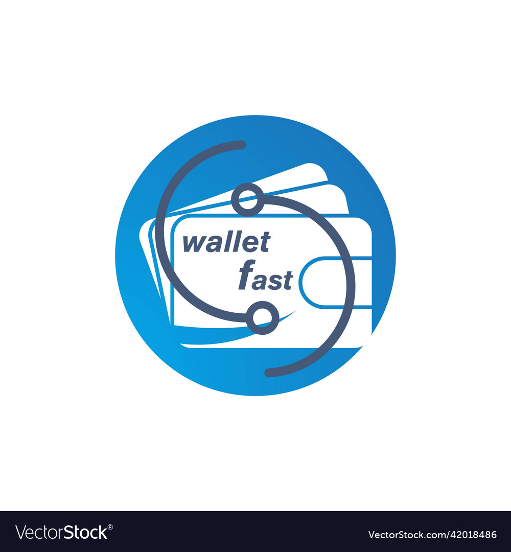 Wallet logo Royalty Free Vector Image - VectorStock