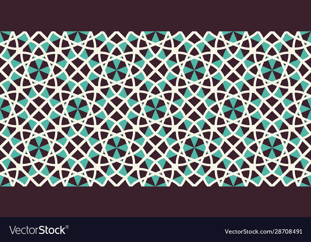 Border arabic pattern Royalty Free Vector Image