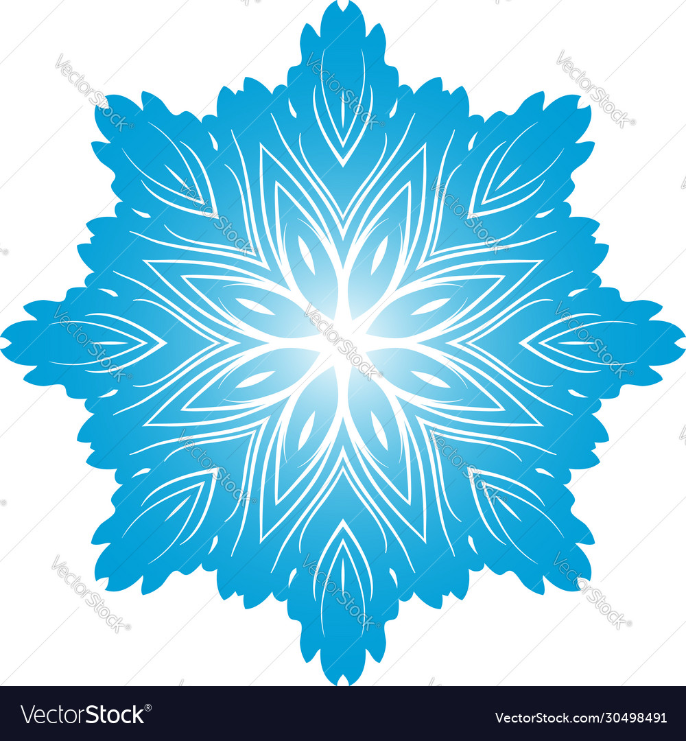 Circle snowflake Royalty Free Vector Image - VectorStock