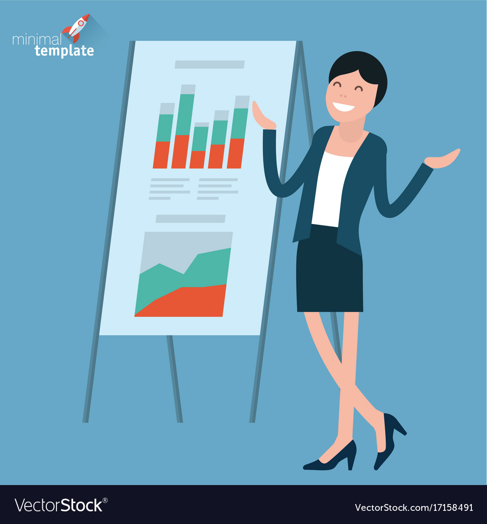 Flat design presentation template Royalty Free Vector Image